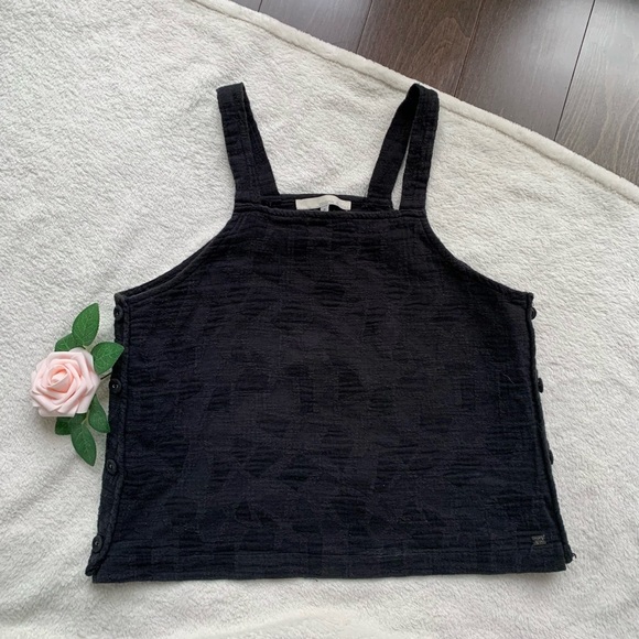 Monk & Lou | Tops | Monk Lou Black Buttoned Tank Top | Poshmark